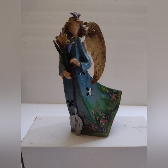 Accents | Vintage Gardening Angel Tin Hand Painted | Poshmark